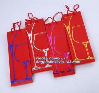 China Custom Luxury Paper Gift Bags with Gold Foil Logo and Ribbon Handle 300gsm for sale