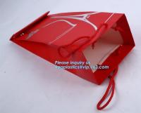 China Custom Luxury Paper Gift Bags with Gold Foil Logo and Ribbon Handle 300gsm for sale