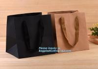 China Custom Printed White Kraft Paper Carrier Bag 300gsm Eco Friendly Shopping Bags with Logo for sale
