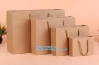 China Custom Printed White Kraft Paper Carrier Bag 300gsm Eco Friendly Shopping Bags with Logo for sale