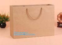 China Custom Printed White Kraft Paper Carrier Bag 300gsm Eco Friendly Shopping Bags with Logo for sale