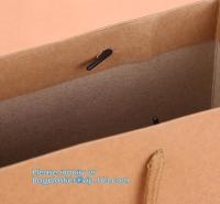 China Custom Printed White Kraft Paper Carrier Bag 300gsm Eco Friendly Shopping Bags with Logo for sale