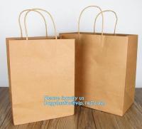 China Custom Paper Carrier Bags with Handles for Shopping Gift Packaging 300gsm Kraft for sale