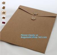 China Custom Fancy Paper Envelopes with Self Adhesive A4 A7 Gold Brown Kraft for Food Packaging Business for sale