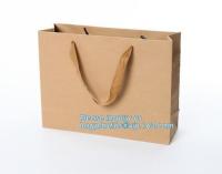China Custom Luxury Kraft Paper Shopping Bags with Handles 39x31x12 cm for Retail Clothing for sale