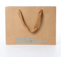 China Custom Luxury Kraft Paper Shopping Bags with Handles 39x31x12 cm for Retail Clothing for sale