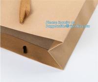 China Custom Luxury Kraft Paper Shopping Bags with Handles 39x31x12 cm for Retail Clothing for sale