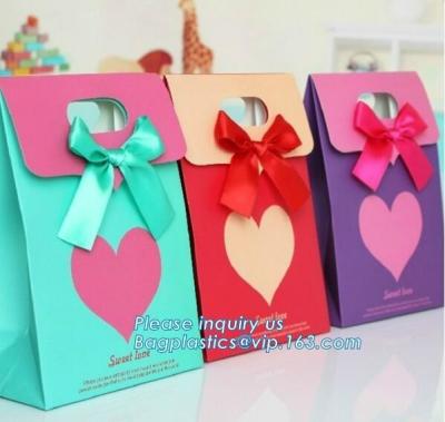China Custom Printed Kraft Paper Carrier Bag with Rope Handle 300gsm Eco Friendly Retail Shopping Bag for sale