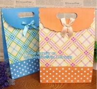 China Custom Printed Kraft Paper Carrier Bag with Rope Handle 300gsm Eco Friendly Retail Shopping Bag for sale