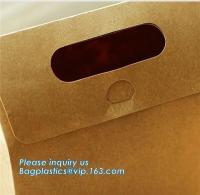 China Custom Luxury Kraft Brown Paper Shopping Gift Carrier Bag with Rope Handle 300gsm for sale