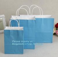 China Brown Kraft Paper Carrier Gift Bag with Twisted Handle 100-300gsm Custom Logo for sale