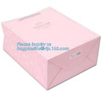 China Luxury Rope Handle Laminated Paper Carrier Bags 200gsm Kraft Paper Shopping Bags for sale