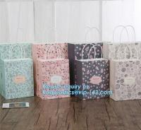 China Custom Luxury Paper Carrier Bag with Rope Handle 300gsm Kraft Paper Shopping Tote for Retail and Gift Packaging for sale
