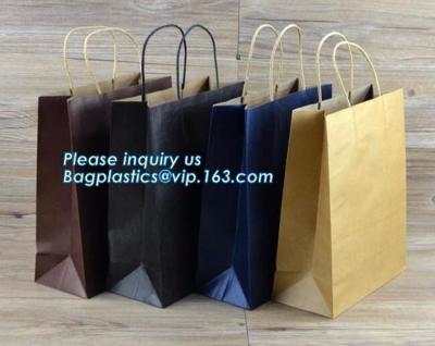 China Custom Eco Friendly Kraft Paper Shopping Bag with Handles 250gsm for Retail Promotional Packaging for sale
