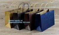China Custom Printed Kraft Paper Shopping Bag 30x13x32cm with PP Rope Handle Eco Friendly for sale