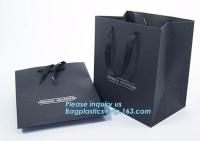 China Custom Paper Carrier Bags with Rope Handles Gold Embossed Logo Satin Finish 250gsm Art Card for sale