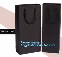 China Custom Printed Kraft Paper Wine Bottle Gift Bag 30x13x32cm Eco Friendly Recyclable for sale