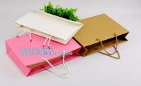China Custom Printed Paper Carrier Bag 250gsm Art Card with PP Rope Handle Recyclable Food Packaging for sale