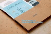 China Custom Kraft Paper Envelope Gift Card Packaging Eco Friendly 250gsm 30x13x32cm for sale