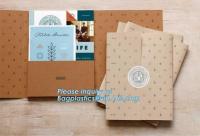 China Custom Kraft Paper Envelope Gift Card Packaging Eco Friendly 250gsm 30x13x32cm for sale