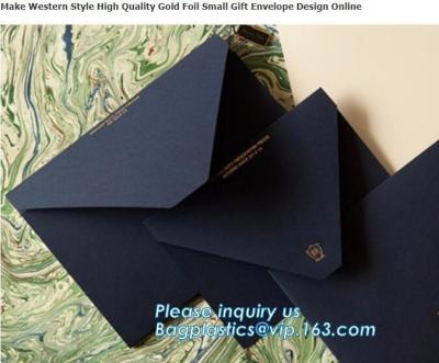 China Gold Foil Gift Envelope Matt Black Card Paper Envelope A4 A5 B5 C5 C6 Sizes for sale