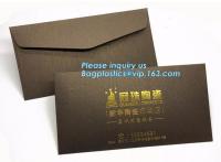 China Gold Foil Gift Envelope Matt Black Card Paper Envelope A4 A5 B5 C5 C6 Sizes for sale