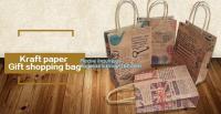 China Custom Kraft Paper Flower Carrier Bag with Handle Stamping Logo Fancy Paper Bag for Pot Plants 0.5mm Thickness for sale