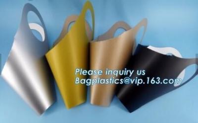 China Custom Clear PP Flower Carrier Bag with Handles 30x40cm for Plant Packaging for sale