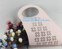 China Custom Clear PP Flower Carrier Bag with Handles 30x40cm for Plant Packaging for sale