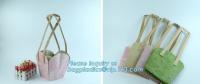China Custom Kraft Paper Flower Carrier Bag with Twisted Rope Handle for Retail Shopping 500pcs MOQ for sale