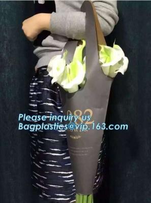 China Custom Printed Bouquet Flower Carrier Paper Bag for Wedding Gift Packing 500 Pieces MOQ for sale