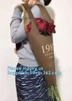China Custom Printed Bouquet Flower Carrier Paper Bag for Wedding Gift Packing 500 Pieces MOQ for sale