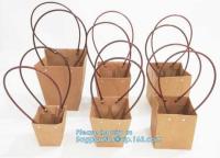 China Custom Printed Bouquet Flower Carrier Paper Bag for Wedding Gift Packing 500 Pieces MOQ for sale