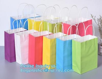China Custom Kraft Paper Shopping Bag with Handle Eco Friendly Durable 500 Pieces MOQ for sale