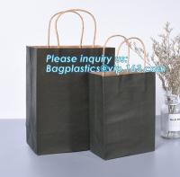 China Custom Kraft Paper Shopping Bag with Handle 500 Pieces MOQ Custom Logo Print for sale