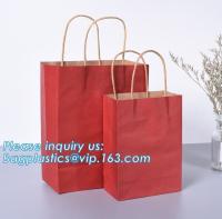 China Custom Kraft Paper Shopping Bag with Handle 500 Pieces MOQ Custom Logo Print for sale