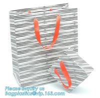 China Custom Logo Printed White Kraft Paper Bag with Twisted Handle 30x20x10cm Recyclable Shopping Bag for sale