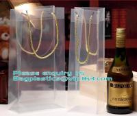 China Transparent PP Plastic Shopping Handle Bag with Nylon Handle 0.2-0.8mm for Food Packaging for sale