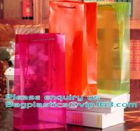 China Transparent PP Plastic Shopping Handle Bag with Nylon Handle 0.2-0.8mm for Food Packaging for sale