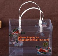China Custom PP Plastic Flower Carry Bags with Hanging for Potted Plants 0.2-0.8mm Thickness for sale