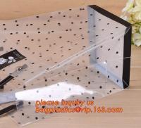 China Clear PP Plastic Gift Bag with Square Handle 0.2-0.8mm Thickness for Wine Shopping for sale
