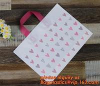 China Custom Gravure Printing Plastic Shopping Bag LDPE HDPE Soft Loop Handle Bags 30x40cm for sale