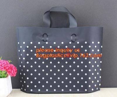 China Eco Friendly PP Soft Loop Handle Carrier Bags Custom Logo Shopping Bags 30x40cm for sale