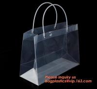 China Custom Printed Reusable Soft Loop Handle Plastic Shopping Bags with Cardboard Insert 30x40cm for sale