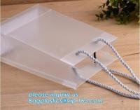 China Custom Printed Reusable Soft Loop Handle Plastic Shopping Bags with Cardboard Insert 30x40cm for sale