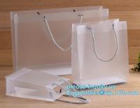 China Custom Printed Reusable Soft Loop Handle Plastic Shopping Bags with Cardboard Insert 30x40cm for sale