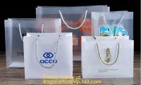 China PBAT PLA Corn Starch Biodegradable Compostable Custom Soft Loop Handle Bag 30x40cm for sale