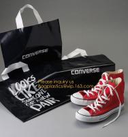 China Custom Printed Plastic Shopping Bag with Soft Loop Handle 30x40cm Die Cut Handle PP Bag for sale