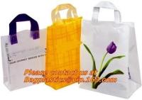 China Frosted Die Cut Handle LDPE Plastic Take Out Bag for Bread Packing Foldable Shopping Poly Bag for sale
