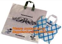 China Frosted Die Cut Handle LDPE Plastic Take Out Bag for Bread Packing Foldable Shopping Poly Bag for sale